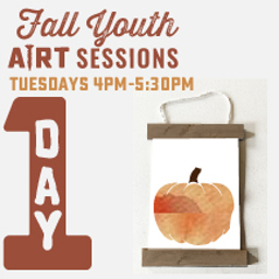 YOUTH FALL - 1 DAY SESSION- PUMPKIN BLEEDING TISSUE PAPER!